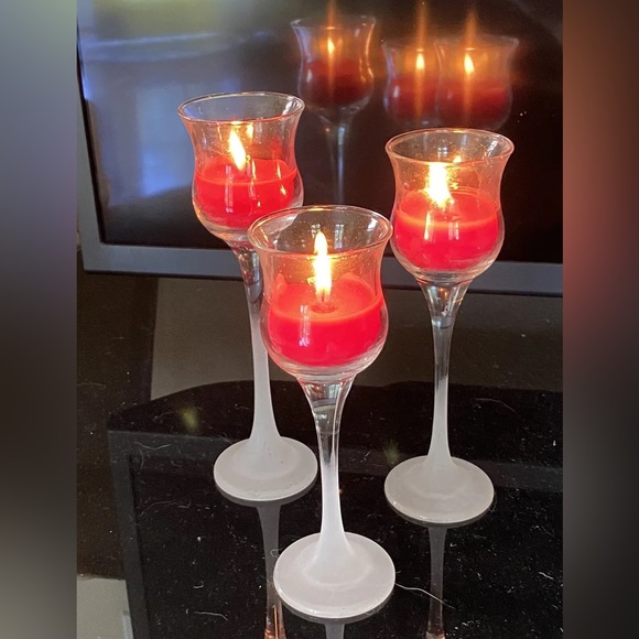 PartyLite | Accents | Partylite Iced Trio Tea Light Votive Candle ...